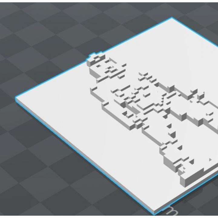 3D Printable Sprite Barbarian Amstrad CPC by LETOT Didier