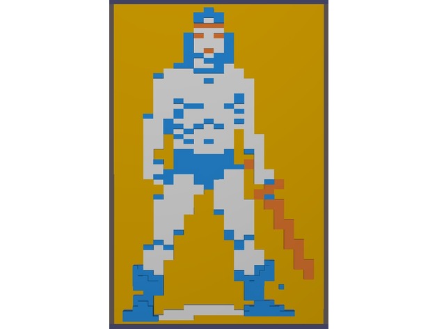 3D Printable Sprite Barbarian Amstrad CPC by LETOT Didier