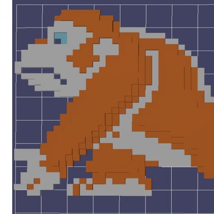 3D Printable donkey kong 8bits sprite by LETOT Didier