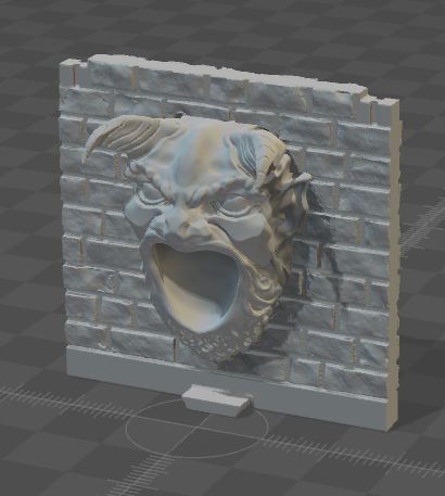3D Printable Wall Face - open lock by Axolote Gaming