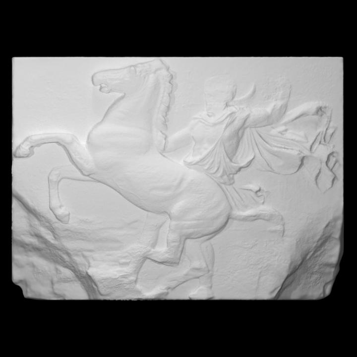3D Printable Parthenon frieze _ West VIII,15 by Scan The World