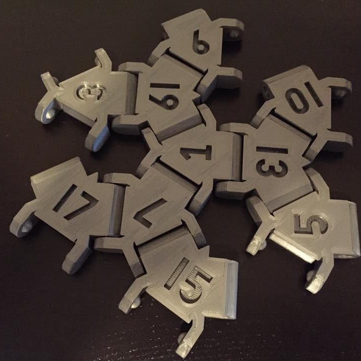 3D Printable Snap Together d20 Halves by Shane Russell