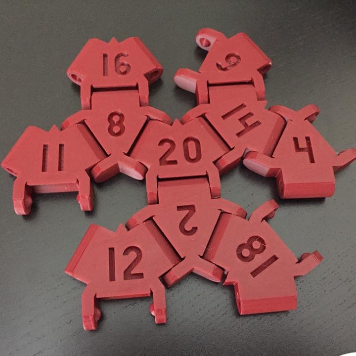 3D Printable Snap Together d20 Halves by Shane Russell