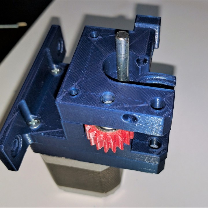 3D Printable Lotar's Dual Gear Extruder by Lotar