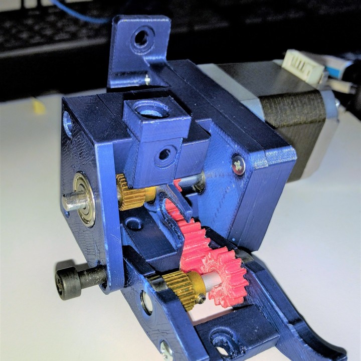 3D Printable Lotar's Dual Gear Extruder by Lotar