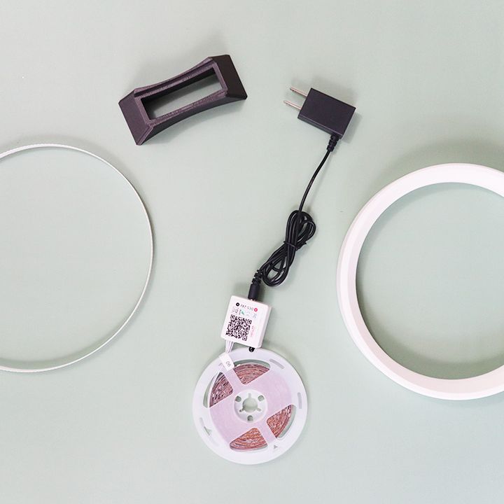 3D Printable LED Ring Lamp by Duncan Smith
