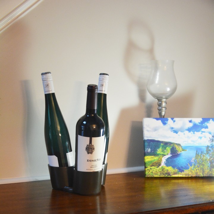 3D Printable Spinning Wine Bottle Carousel by Duncan Smith