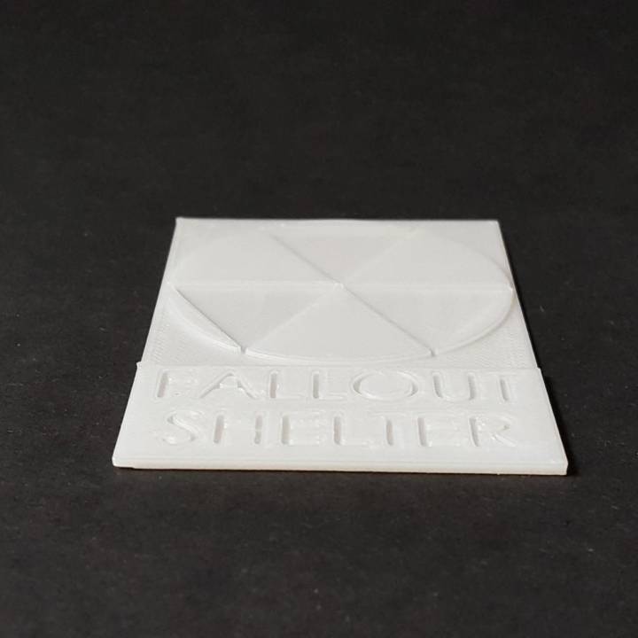 3D Printable FALLOUT SHELTER sign by Nikola Petrov