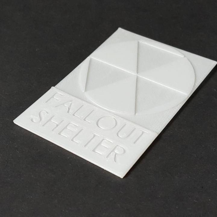 3D Printable FALLOUT SHELTER sign by Nikola Petrov