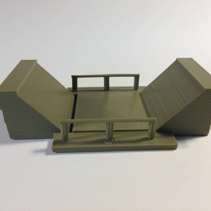 3D Printable Fingerboard Park by AshFlito