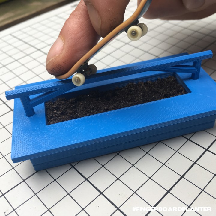 3D Printable Modular Fingerboard Ramp & Planter | design contest winner ...