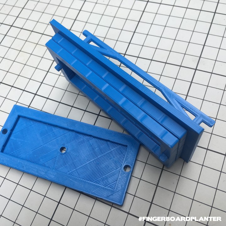 3D Printable Modular Fingerboard Ramp & Planter | design contest winner ...