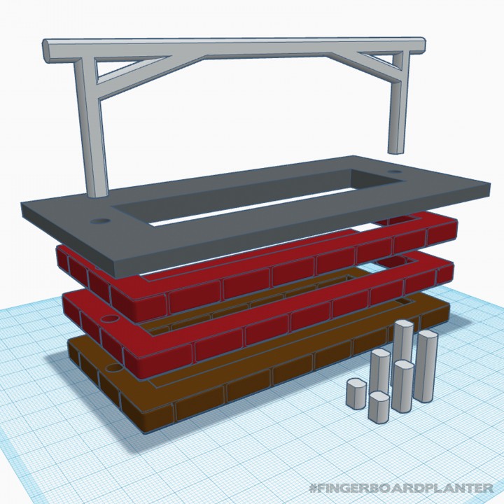 3D Printable Modular Fingerboard Ramp & Planter | design contest winner ...
