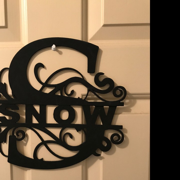 3D Printable Monogram S by Janice Snow