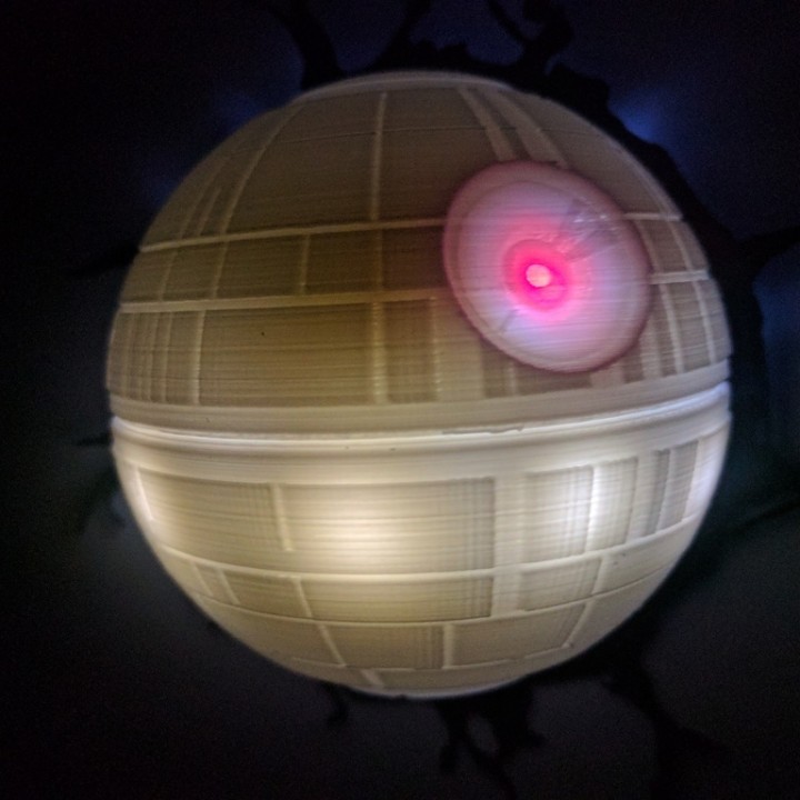 3D Printable Deathstar lamp by sergio casanova