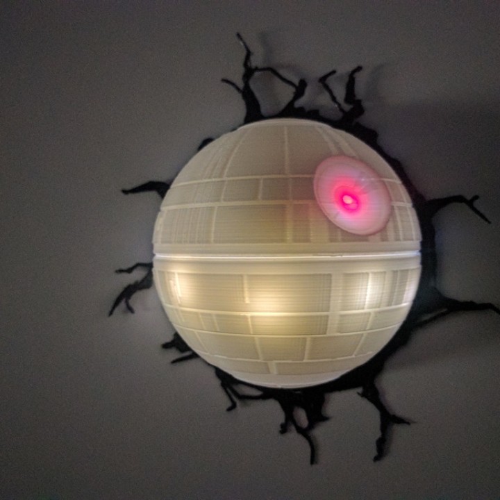3D Printable Deathstar lamp by sergio casanova