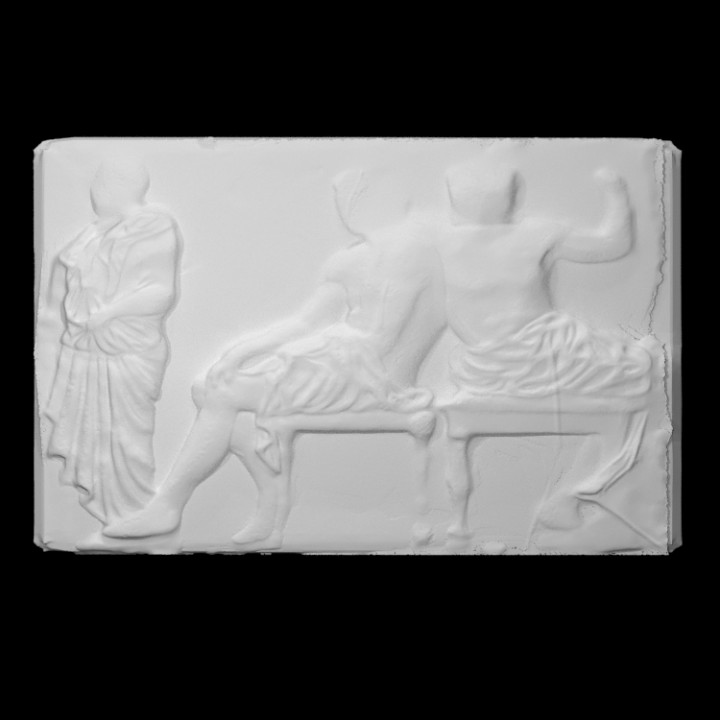 3D Printable Greek relief panel by Scan The World