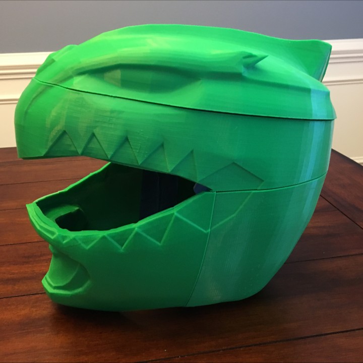 3D Printable Green Ranger Helmet by John Morrison
