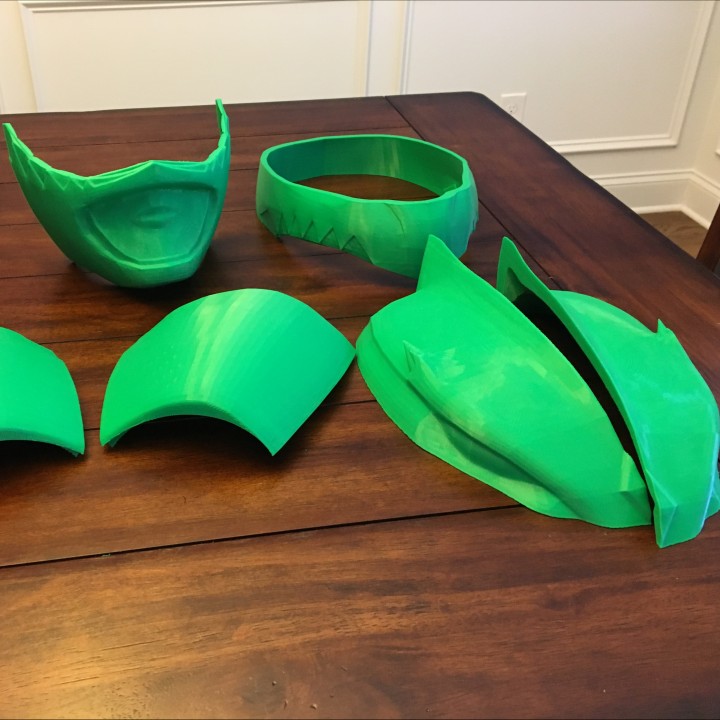 3D Printable Green Ranger Helmet by John Morrison
