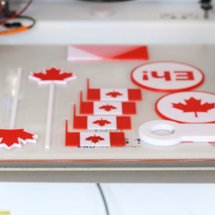 3D Printable Canada Day Party Pack by Mosaic Manufacturing