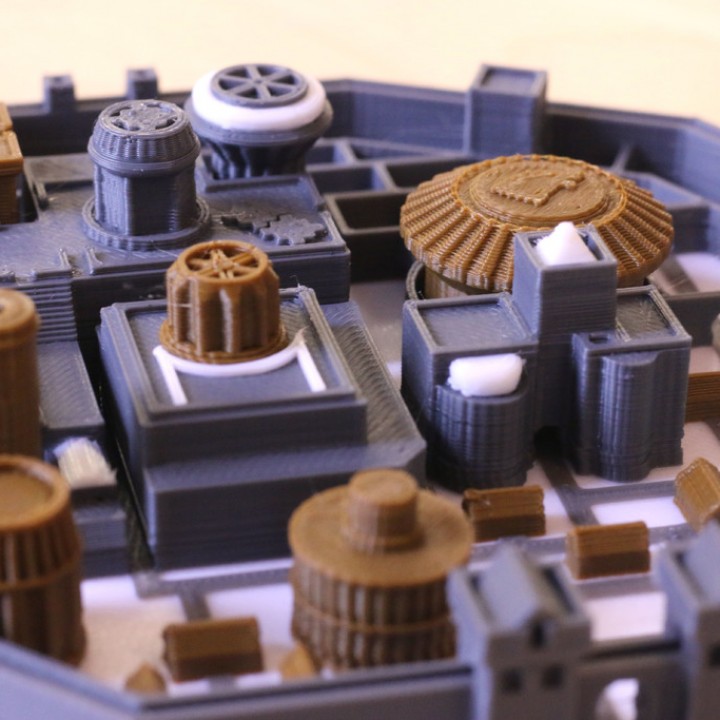 3D Printable Multi-Color Winterfell by Mosaic Manufacturing