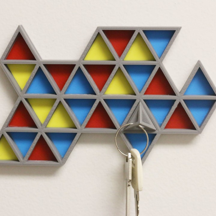 3D Printable Multi-Color Key Rack by Mosaic Manufacturing