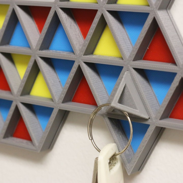 3D Printable Multi-Color Key Rack by Mosaic Manufacturing