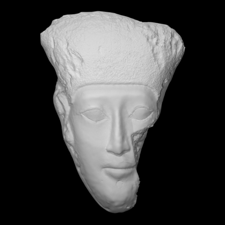 3D Printable Egyptian wood mummy mask by Scan The World
