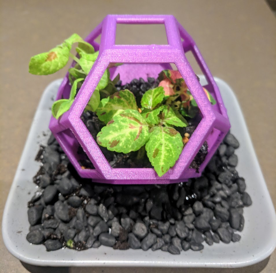 3D Printable Plantygon - Modular Geometric Stacking Planter by sam welch