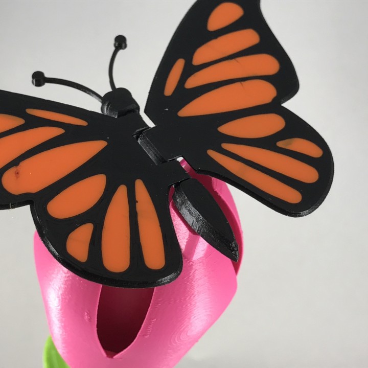 3D Printable Butterfly, Animated by Greg Zumwalt