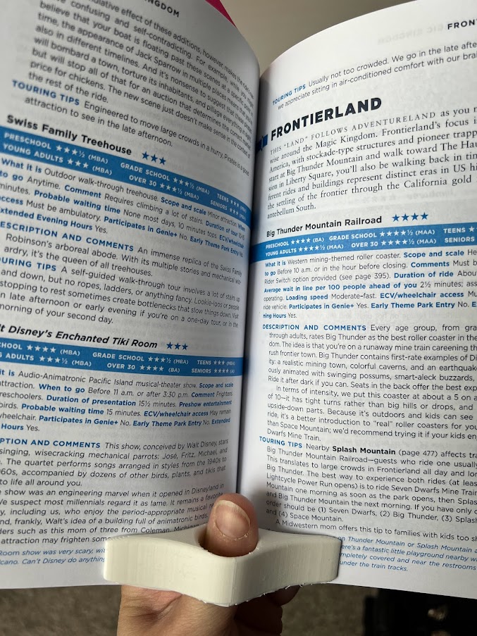 3D Printable One hand book holder by Mathis