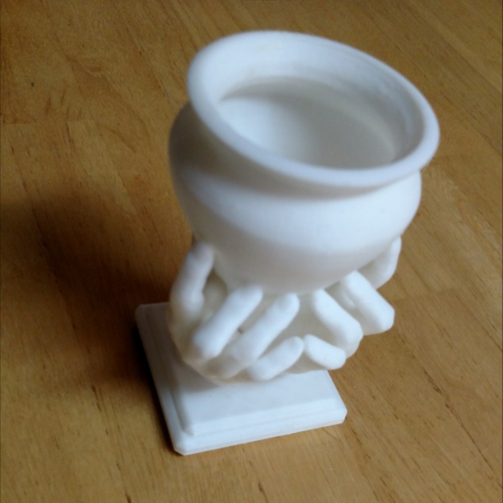 3D Printable Hand holding Cup by Rick fleharty