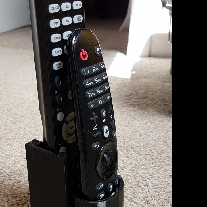 3D Printable Tv remote stand LG Tv Denon amp by Kevin Paterson