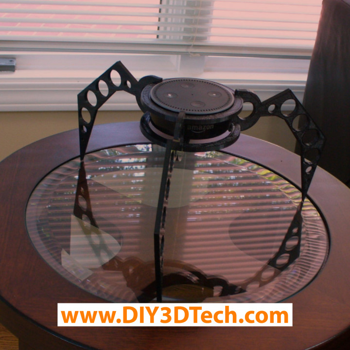 3D Printable Amazon Echo Dot Robo-Spider Base! by Mr. DIY3DTech.com