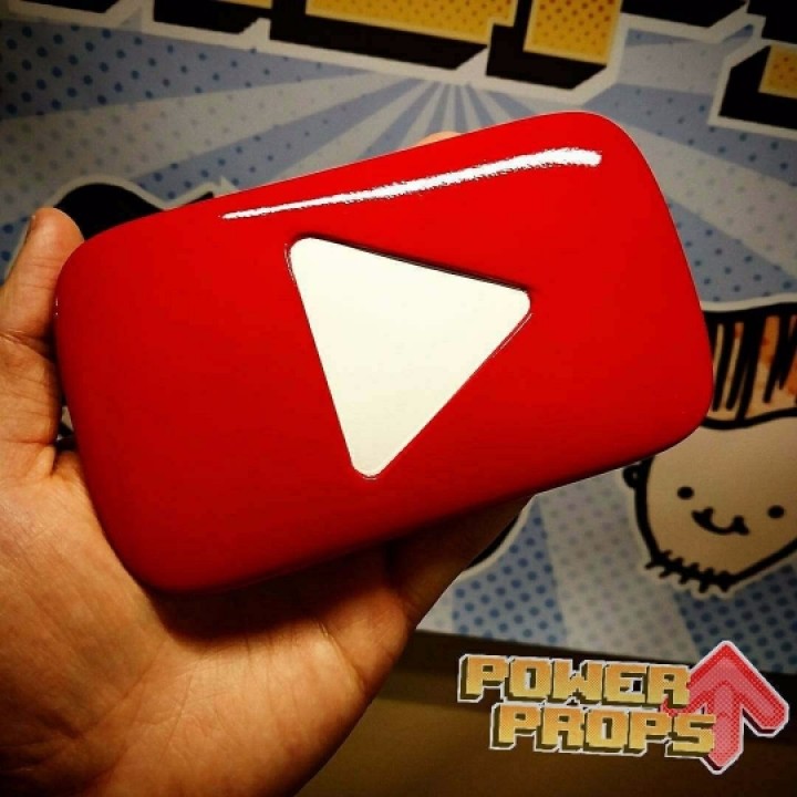 3D Printable YouTube Play Button by Power Up Props