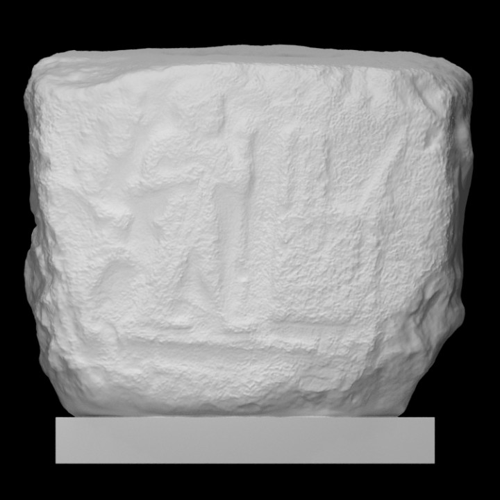 3D Printable Stele base with hieroglyphic inscription by Scan The World