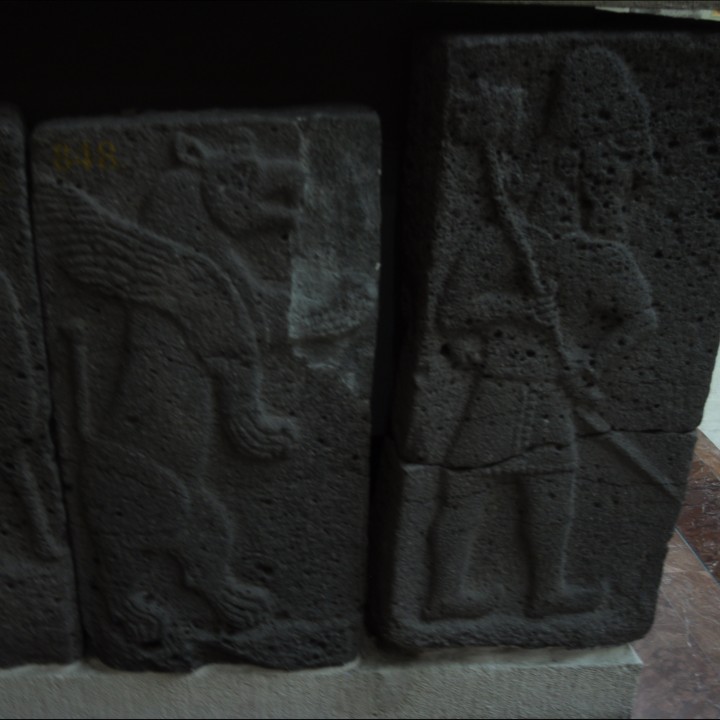 3D Printable Relief orthostats from a citadel gate by Scan The World