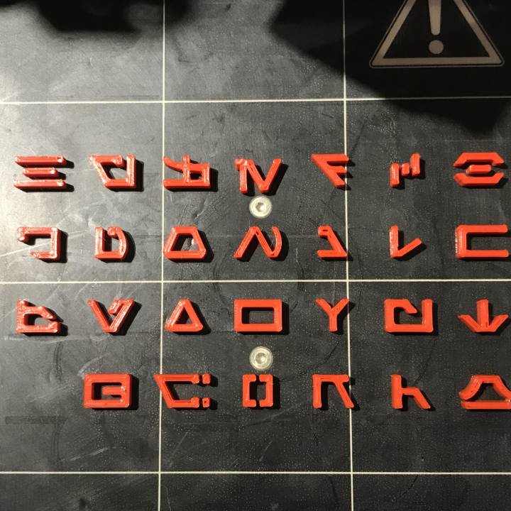 3D Printable Aurebesh Lettering for embedding into other makes by ...