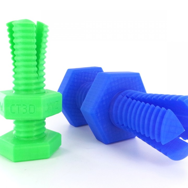3D Printable Impossible 3D-printed bolt and nut by CreativeTools.se