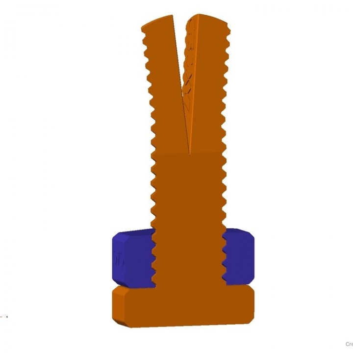 3D Printable Impossible 3D-printed bolt and nut by CreativeTools.se