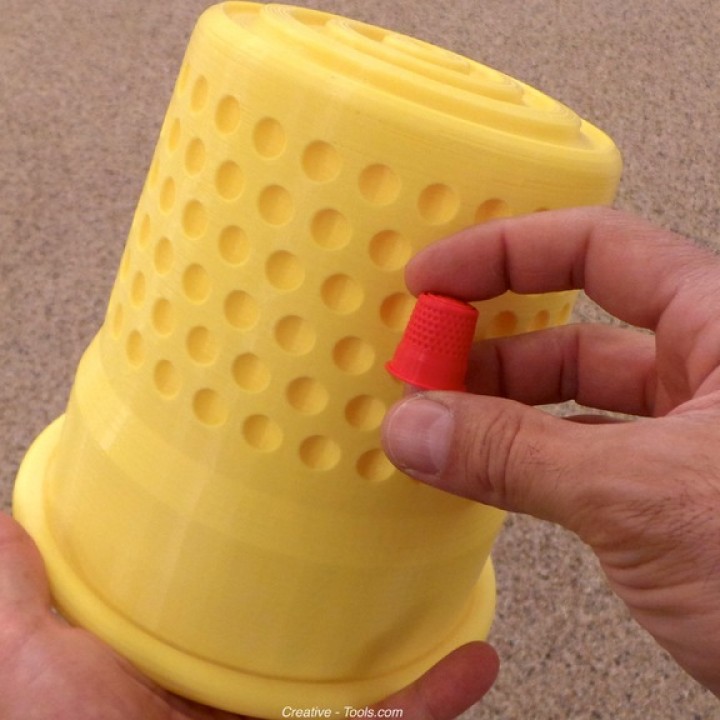 3D Printable 3D-printable Thimble - (14, 16, 18 mm) by CreativeTools.se