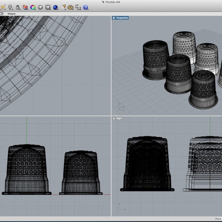 3D Printable 3D-printable Thimble - (14, 16, 18 mm) by CreativeTools.se