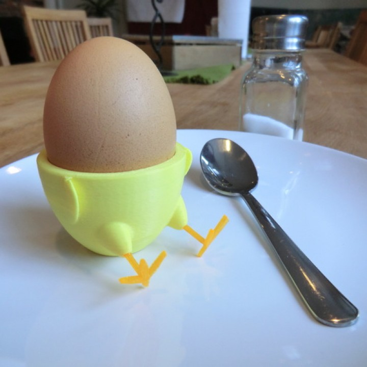 3D Printable Standing-Sitting Chick Egg Cup (smooth surface) by ...