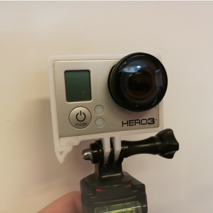 3D Printable GoPro Hero Frame w Hot Shoe Mount by Daniel Norée