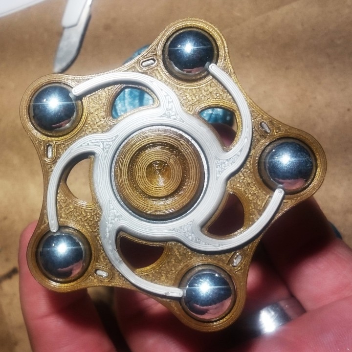 3D Printable Spiral Quintuple Spinner by Squi Rrel
