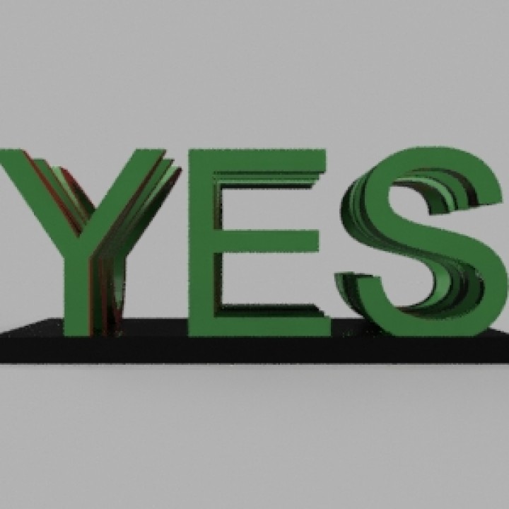 3D Printable YES / NO by Simone Pellegrino