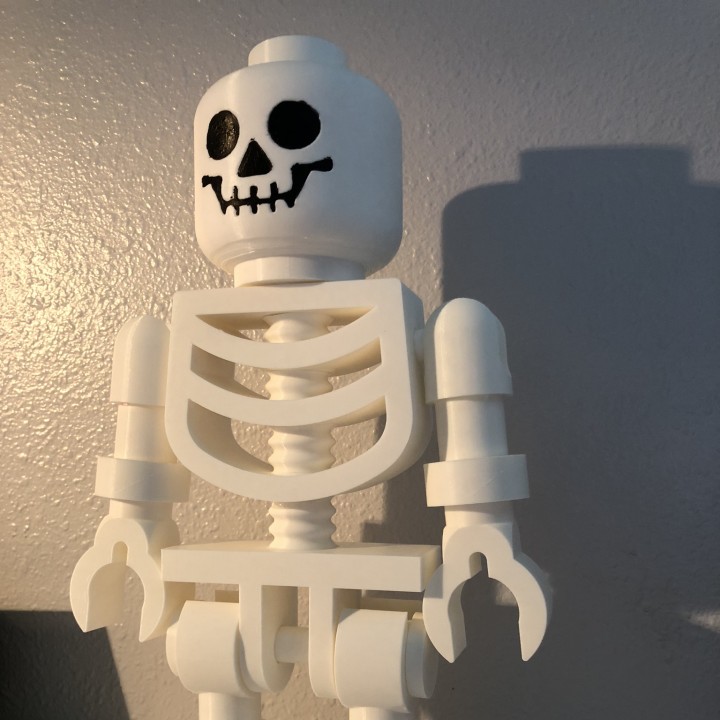 3D Print of Classic Skeleton Minifig by MattEdwards