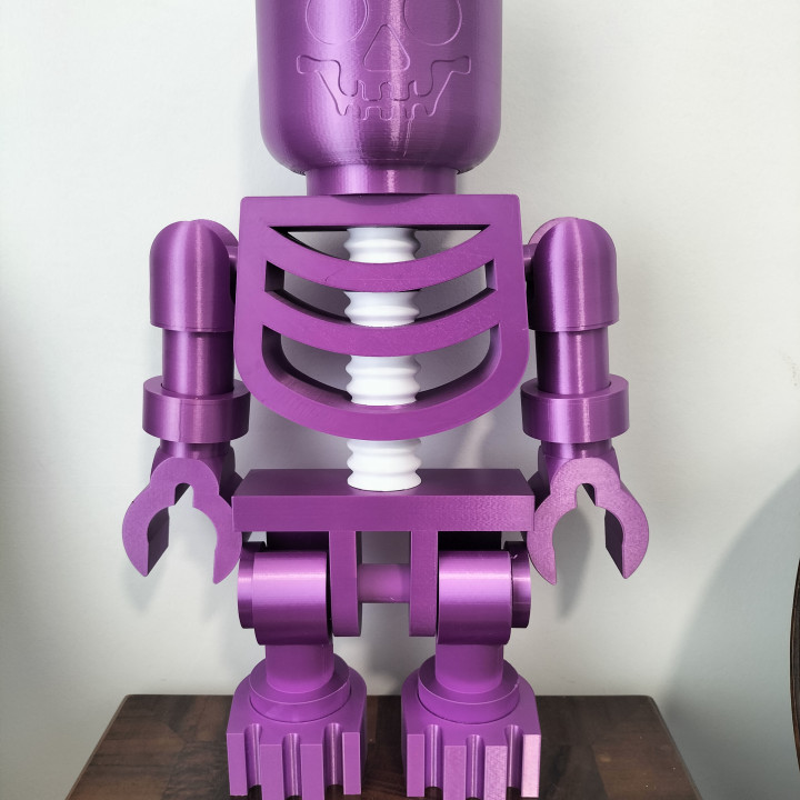 3D Print of Classic Skeleton Minifig by Printopotamus