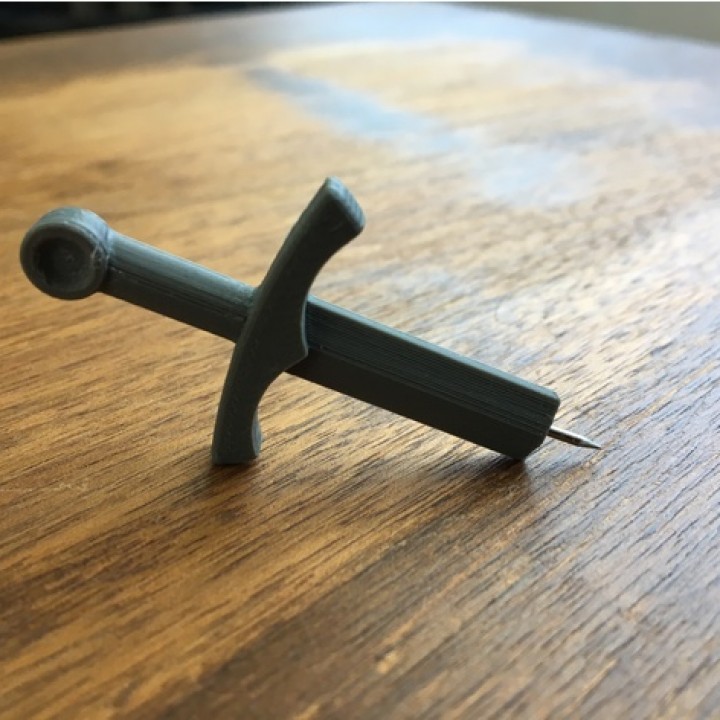 3D Printable Sword Pin! by WildRoseBuilds