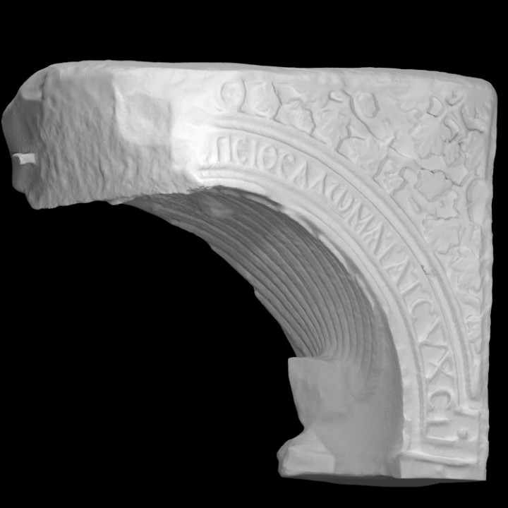 3d Printable Fragment Of A Peacock Arch From The Main Entablature By Scan The World